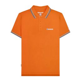 Lambretta - "SS25" Poloshirt f&uuml;r Herren (Orange/Himmel)