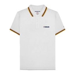Lambretta - "SS25" Poloshirt f&uuml;r Herren (Wei&szlig;/Gold)