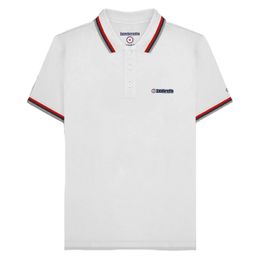 Lambretta - "SS25" Poloshirt f&uuml;r Herren (Wei&szlig;/Rot)