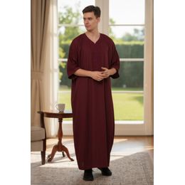 Rote marokkanische Thobe Jubba Robe f&uuml;r Herren Eid Djellaba Gandoura LFS - HM62