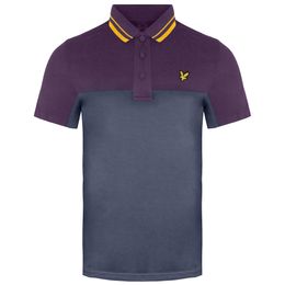 Lyle & Scott Lyle & Scott Kendall Mens Grey/Purple Polo -Hemd