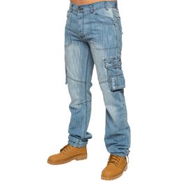 Enzo | Herren Combat Denim Jeans - Hellblau