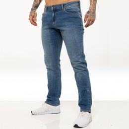 Kruze Herren Straight Leg Stretch Jeans