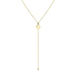 Y-Kette Liebeskind Berlin "Schmuck Geschenk Gold 375 Halskette Gold Collection", gold (gelbgoldfarben), Halsketten, Damen, Gelbgold 375, L: 68 B: 2mm, B:2mm