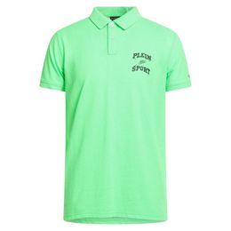 Plein Sport Scratch Logo Gr&uuml;nes Poloshirt