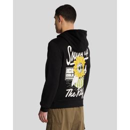 Lyle & Scott Lyle & Scott Sunnies &ndash; Kapuzenpullover mit Poolbar-Grafik &ndash; Schwarz