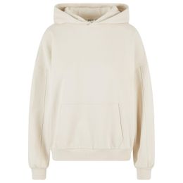 Kapuzenpullover Urban Classics "Urban Classics Damen Ladies Organic Oversized Hoody", Damen, Gr. L, beige (sandwei&szlig;), 100% Baumwolle, unifarben, loose fit, ohne Ausschnitt, Pullover Kapuzenpullover