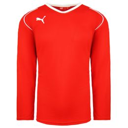 Puma V5.08 Langarm Shirt V-Ausschnitt Rote Herren Fu&szlig;balltop 700472 01