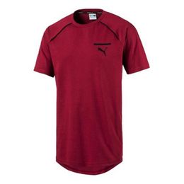 Puma Mens Evolution Core T-Shirt Casual Sports Top Burgund 573337 09