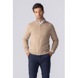 Pullover-Cardigan mit Rei&szlig;verschluss &ndash; Sand