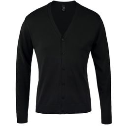 SOLS Goldene Herren Strickjacke mit V-Ausschnitt (Schwarz)