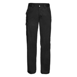 Russel Athletic Russell Workwear Polycotton Twill Hose f&uuml;r M&auml;nner, Standard Beinl&auml;nge (Schwarz)