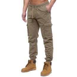 Enzo | Herren Cargo-Jogger-Jeans - Beige