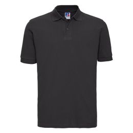 Russel Athletic Russell Herren 100% Baumwolle Kurzarm-Poloshirt (Schwarz)