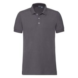 Russel Athletic Russell Herren Stretch Kurzarm-Poloshirt (Convoy Grau)