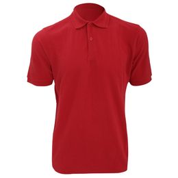 Russel Athletic Russell Mens Ripple Kragen & Manschette Kurzarm-Poloshirt (Classic Red)