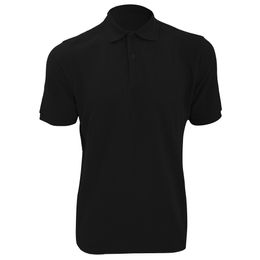 Russel Athletic Russell Mens Ripple Kragen & Manschette Kurzarm-Poloshirt (Schwarz)