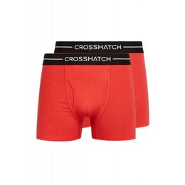 CrossHatch - "Hexter" Boxershorts f&uuml;r Herren (2er-Pack) (Rot)
