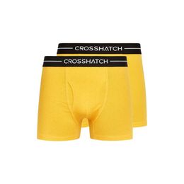 CrossHatch - "Hexter" Boxershorts f&uuml;r Herren (2er-Pack) (Gelb)