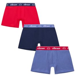 Ellesse - Boxershorts f&uuml;r Herren, Low Rise (3er-Pack) (Rot/Marine/Blau)