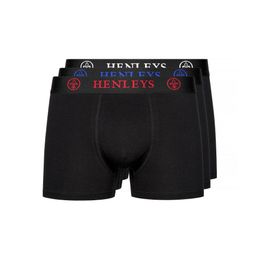 Henleys - "Trilock" Boxershorts f&uuml;r Herren(3er-Pack) (Schwarz)