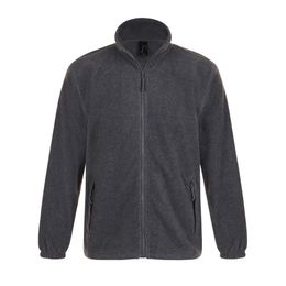 SOLS Herren North Full Zip Outdoor Fleece Jacke (Grau meliert)