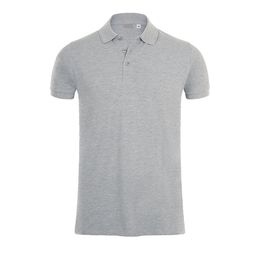 SOLS Herren Phoenix Kurzarm-Pique-Poloshirt (grau meliert)