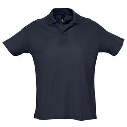 SOLS Herren Sommer II Pique Kurzarm-Poloshirt (Marine)