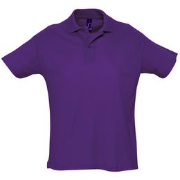 SOLS Herren Sommer II Pique Kurzarm-Poloshirt (dunkelviolett)