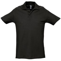 SOLS Herren Spring II Kurzarm-Poloshirt (Schwarz)