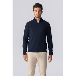 Pullover mit halbem Rei&szlig;verschluss &ndash; Marineblau