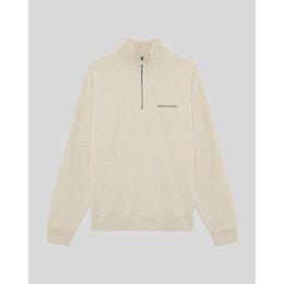 Lyle & Scott Schwergewichtiges Script 1/4 Zip Sweatshirt