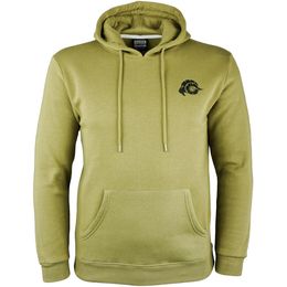 GUGGEN Mountain Herren Wandern Kapuzenpullover Fleece Hoodie Outdoor Olive