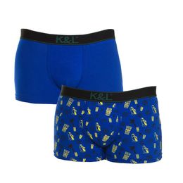 Pack-2 Boxershorts Funny atmungsaktives Gewebe KL2005 Mann