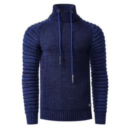 Rusty Neal Biker Grobstrick Stehkragen-Pullover