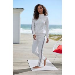 H.I.S. H.I.S Damen Sweathose, Natur, Gr. 40/42, Stoffhosen, Material: Baumwolle