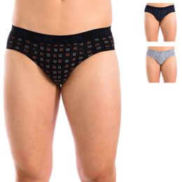 Pack-3 Q-EN Slips bedruckter atmungsaktiver Stoff 504 Herren