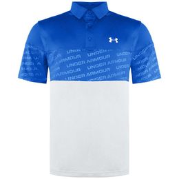Under Armour Playoff 2,0 Blockiert Herrenblau/Wei&szlig; Poloshirt