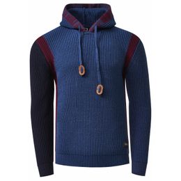 Rusty Neal Kontrast Grobstrick Kapuzenpullover