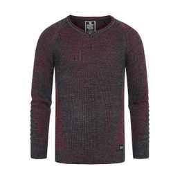 Rusty Neal Grobstrick Slim Fit V-Neck-Pullover