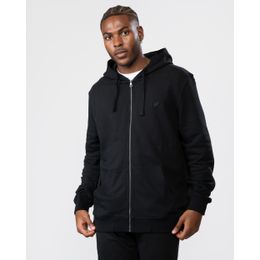 Lyle & Scott Lyle & Scott Tonal Eagle Jet Black Kapuzenpullover Mit Durchgehendem Rei&szlig;verschluss