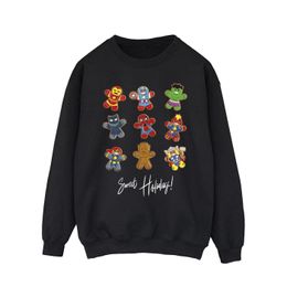 MARVEL - "Gingerbread Avengers" Sweatshirt f&uuml;r Herren (Schwarz)