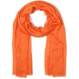 Schal styleBREAKER "Leichter Schal Einfarbig", Damen, orange, Obermaterial: 50% Viskose CV. 50% Baumwolle CO., Modisch, Modet&uuml;cher Schal