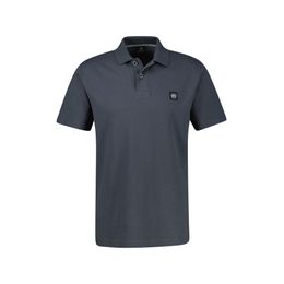 Poloshirt Lerros "Maskulines Poloshirt mit griffiger Struktur in gro&szlig;en Gr&ouml;&szlig;en", Herren, Gr. 4XL, lava grau, 100% Baumwolle, ohne Ausschnitt, Shirts