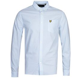 Lyle & Scott Lyle & Scott Seersucker Pool Blau Langarmhemd