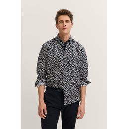 Bugatti Herren Cordhemd mit floralem Muster und im Modern Fit