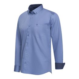 Cappuccino Italia Hemd f&uuml;r Herren. Das Hemd ist aus Baumwolle und Elastan gefertigt und hat eine normale Passform. Auf der Brusttasche ist ein sch&ouml;nes Cappuccino-Logo aufgestickt. Marke: Cappuccino ItaliaModellname: Stretch Shirt AnconaKategorie: HerrenMaterialien: Baumwolle, ElastanFarbe: K&ouml;nigsblau
