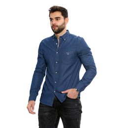 Gant Herren Regular Fit Hemd | Das Indigo Hemd