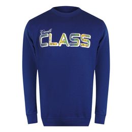 Cavalli Class - Sweatshirt Mit Leuchtendem Blumenlogo In Irisblau