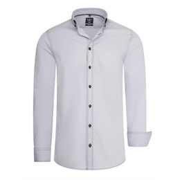 Rusty Neal Langarm Slim Fit Hemd mit Kontrast-Naht